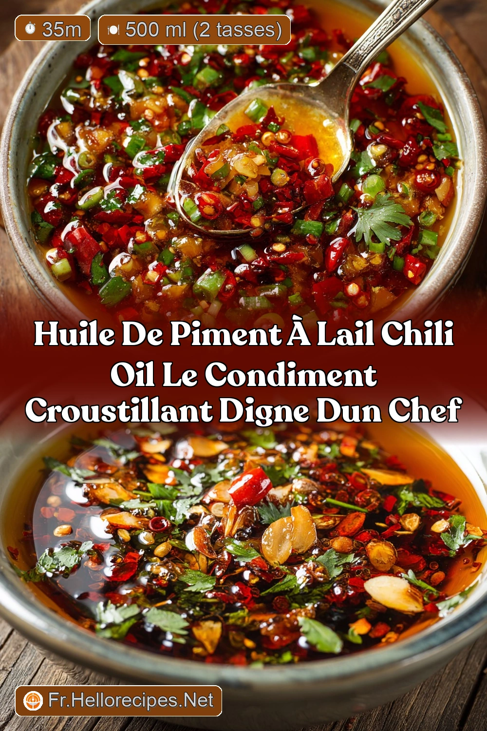 Huile de piment à lail Chili Oil Recette facile ail…