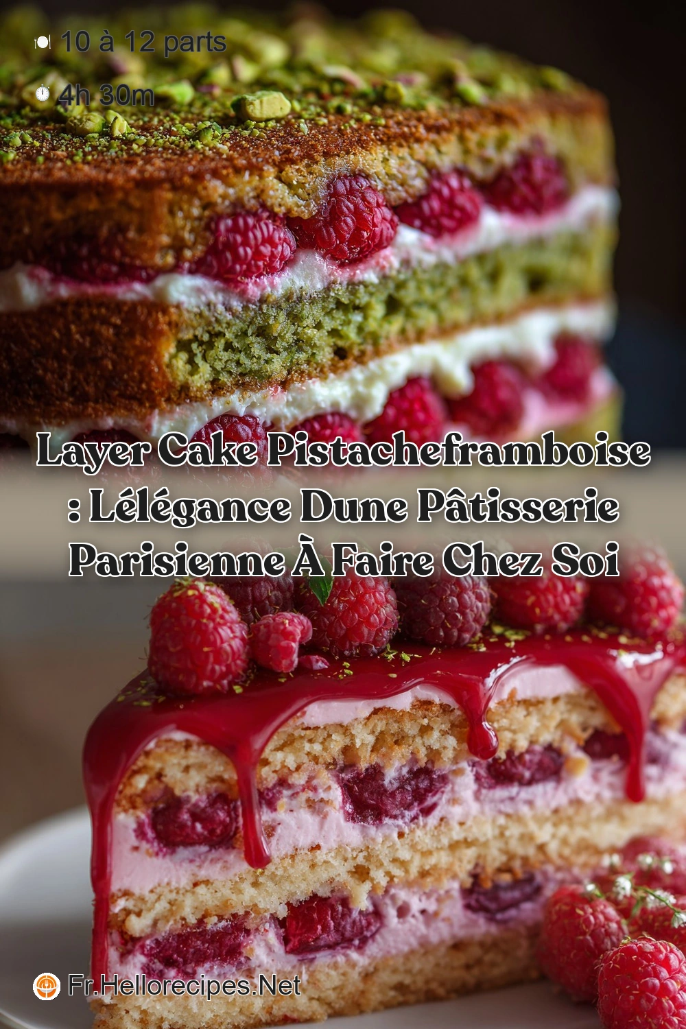 Layer cake pistacheframboise Recette facile, gâteau…