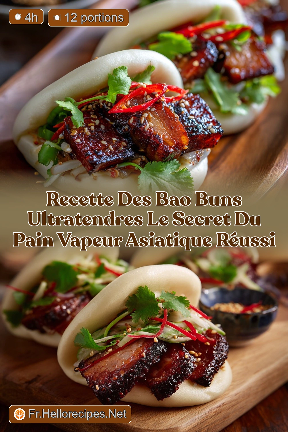 Bao Buns Vapeur Inratables Recette Maison au Porc Laqué…
