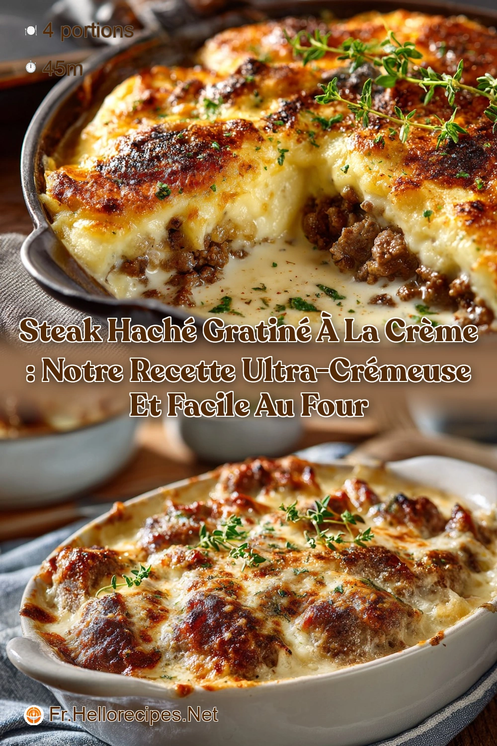 Steak haché gratiné à la crème : Recette facile et…