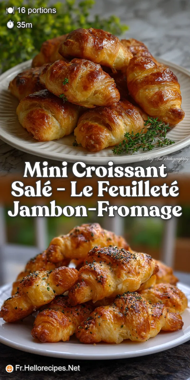 Mini Croissant Salé: Jambon-Fromage Fondant - Hello Recipes…